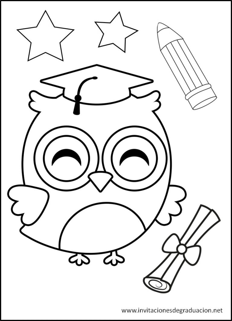 Las Mejores imágenes de Graduación para colorear gratis【2020】